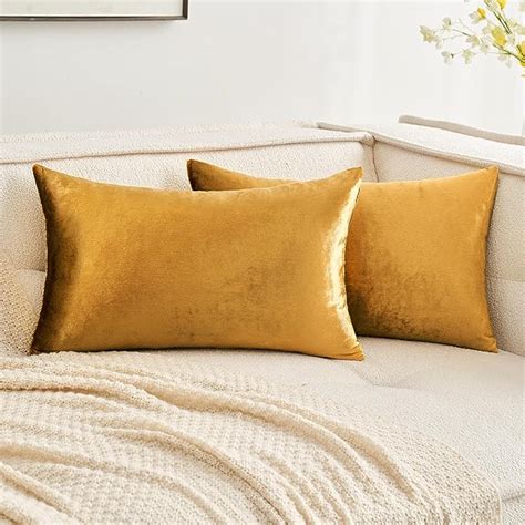 Miulee Pack Of 2 Velvet Soft Solid Decorative Square Throw
