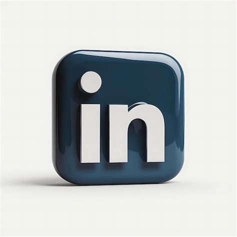 Modern Sleek Linkedin Icon Illustration With Gradient And Sharp Lines