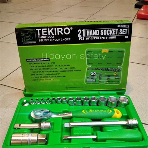 Promo Kunci Shok Set Tekiro 21 Pcs Socket Wrench 1 4 3 8 Tekiro 21