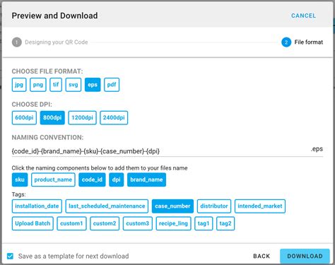 E Label Editor Qr Codes Downloading A Single Qr Code Scantrust