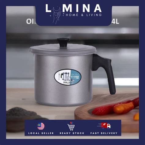 Lumina Home Stainless Steel Oil Container For Oil Filter 1 4l Used To