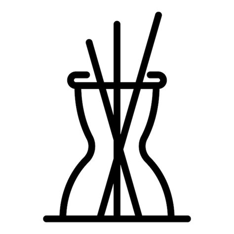 Sticks Diffusor Symbol Umriss Des Sticks Diffusor Vektorsymbols Für Webdesign Isoliert Auf