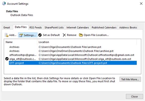 Working With Data Files In Outlook Microsoft Outlook 365