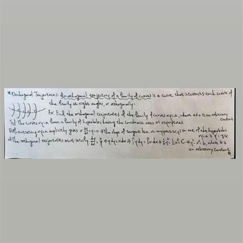 Orthogonal Trajectories In Calculus