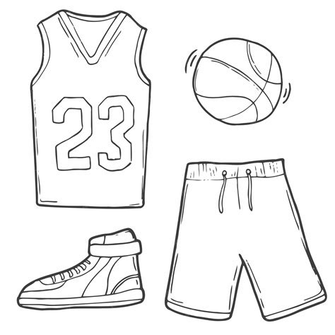 Doodle Baloncesto Uniforme Baloncesto Camisa Pantalones Cortos Y