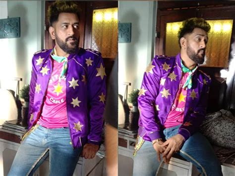 Ms Dhoni New Look Dhoni Sports New Hairstyle Ahead Of The Second Leg