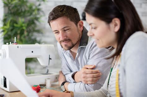 Computer Technology In Dress Tailoring Business Stock Image Image Of Entrepreneur Caucasian
