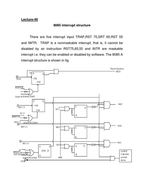 8085 Interrupt Structure Pdf Pdf Office Equipment Digital Electronics