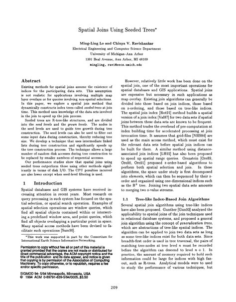 Pdf Spatial Joins Using Seeded Trees