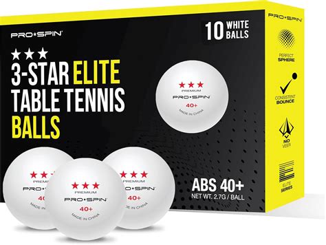 Pro Spin 3 Star Ping Pong Balls Premium White Table Tennis Balls