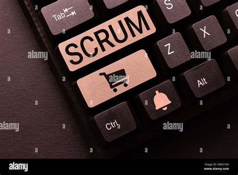 Writing Displaying Text Scrum Word Written On Handwriting As Distinct From Print Written