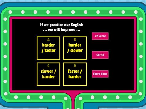 Double Comparatives Gameshow Quiz Double Comparatives Gameshow Quiz