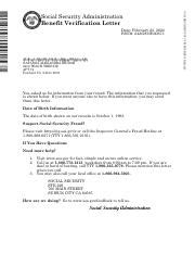 Verify Your Information Social Security Administration Details