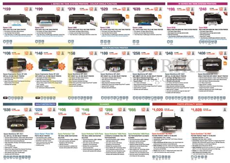 Epson Printers Scanners L120 L800 L1300 L1800 Expression Home XP