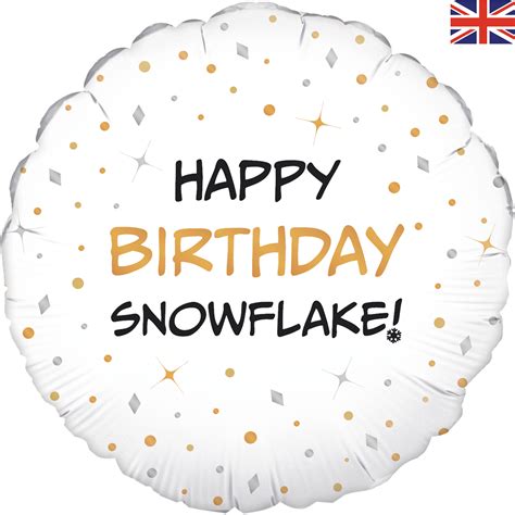 Oaktree 18inch Happy Birthday Snowflake Birthday 18 Foil Balloons