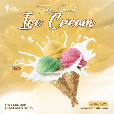 Social Media Creatives For Ice Cream Ads On Behance