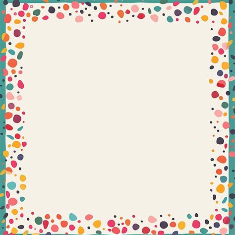 Premium Photo Cute Party Invitation With Colorful Polkadotted Border