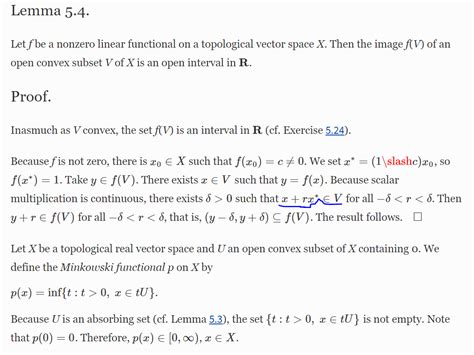 Functional Analysis Geometric Hahn Banach Theorem Mathematics Stack