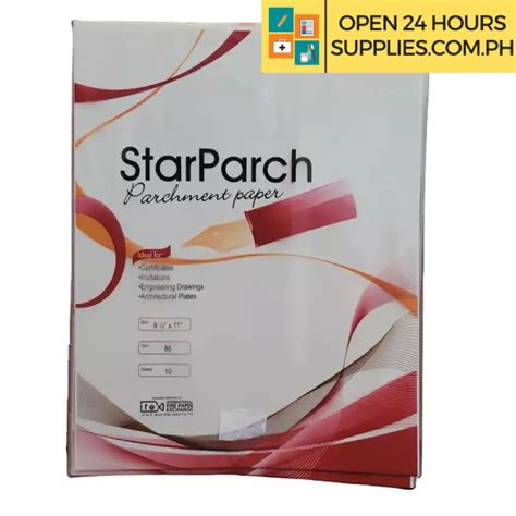 Starparch Parchment Paper Short 85 Gsm 10 Sheets Supplies 247 Delivery