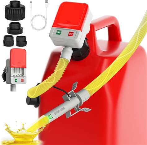 Bonviee Fuel Transfer Pump With Auto Stop Fast 3 2 Gpm Flow 51” Hose