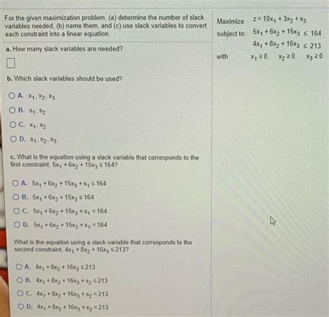 Solved For The Given Maximization Problem A Determine The Chegg