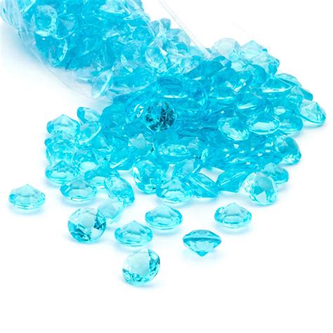 Aqua Acrylic Gems 3lb Bag Packed 4 Bags Per Case Royal Imports