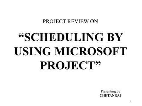 ms project presentation ppt