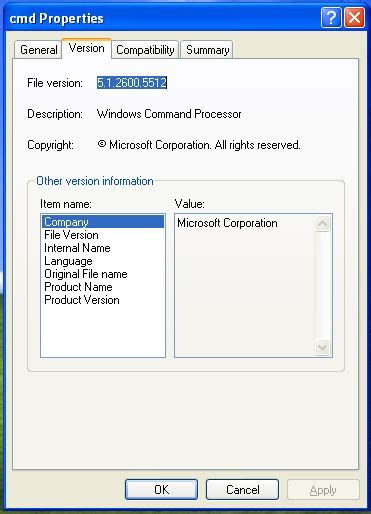 Windows Xp Is There A Way To Get File Metadata From The Command Line