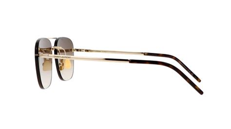 Sunglasses Saint Laurent Sl Logo Sl 309 Rimless 003 58 17 Gold In Stock