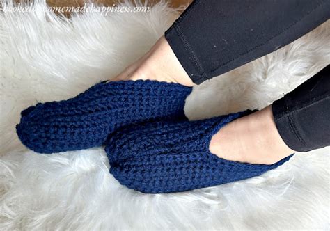 Rectangle Slippers Crochet Pattern Hooked On Homemade Happiness