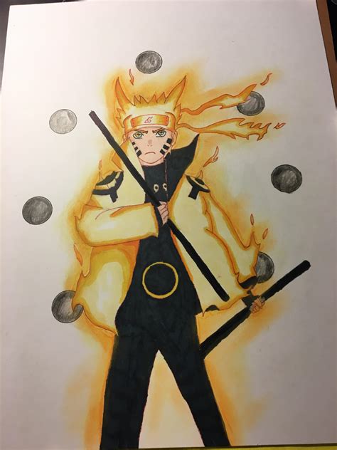 Drawing Naruto Six Paths Sage Mode Naruto Shippuden Y
