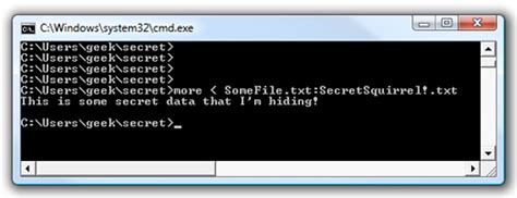 Hide Data In A Secret Text File