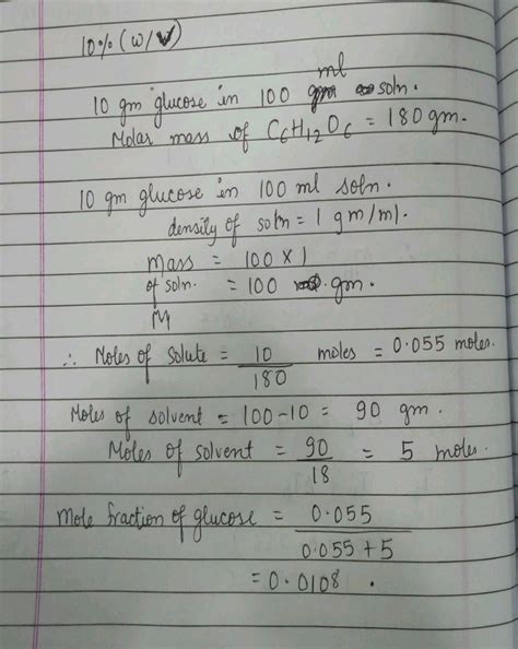 Calculate Mole Fraction Of Solute In Its 2 Molal Aqueous Solution