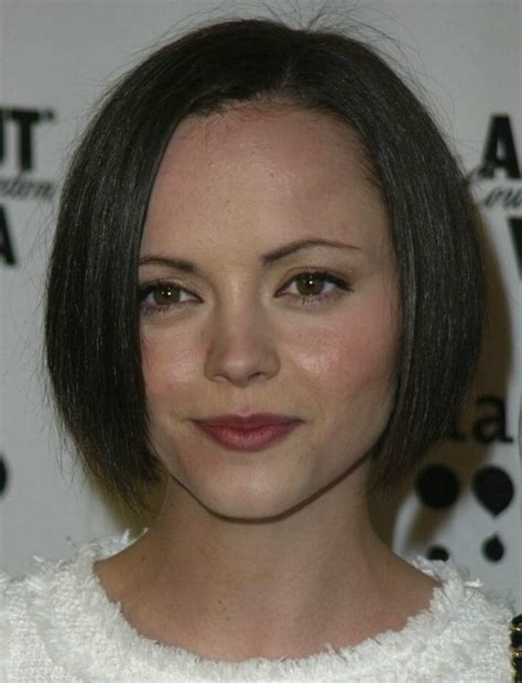 Christina Riccis Short Bob With Textured Ends For A Heart Shaped Face