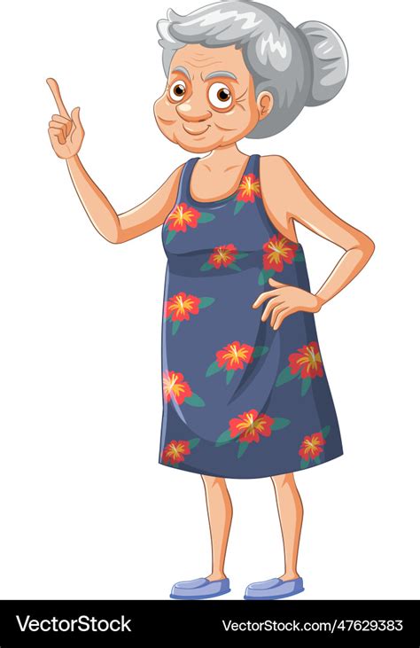 Cute Grandmother Cartoon Character Royalty Free Vector Image