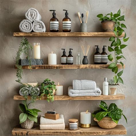 Spa Bathroom Shelf Ideas