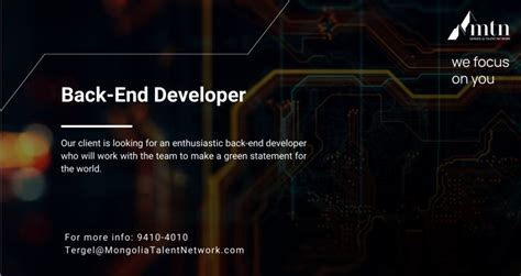 Tergel Davaa Ochir On Linkedin Backenddevelopers Backenddeveloper