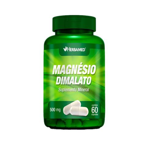 Magnésio Dimalato 500mg Herbamed 60 Cápsulas no Shoptime