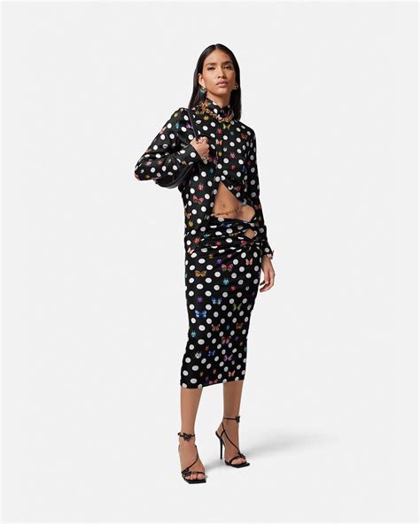 Butterflies Silk Shirt Print Versace Gb
