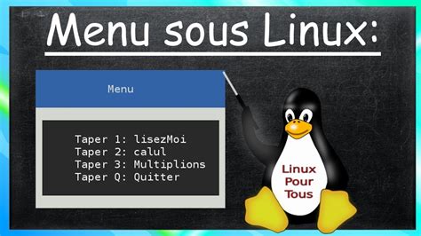 Linux Script Shell 23 Menu Youtube