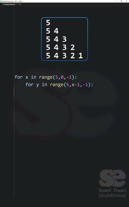 Python Pattern Program Number Pattern Triangle Shorts Python