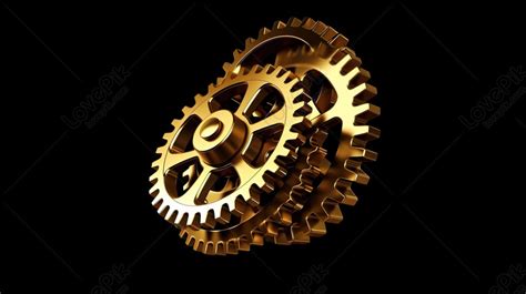 매끄러운 검정색 배경에 매혹적인 3d 황금 기어 엠블럼 세트 3d 배경 엠블럼 배경 산업 기계 배경 이미지 Hd 3d 엠블럼 산업 기계 배경 사진 무료 다운로드