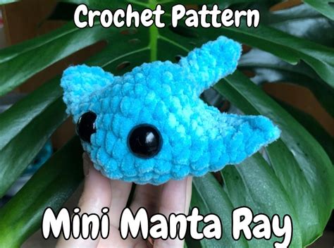 Digital Pdf Mini Manta Ray Crochet Pattern Zero Gravity Crochet