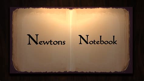 Newtons Notebook By Physikpk