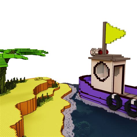 Kritrim Vault Island Voxel Art 3d Model