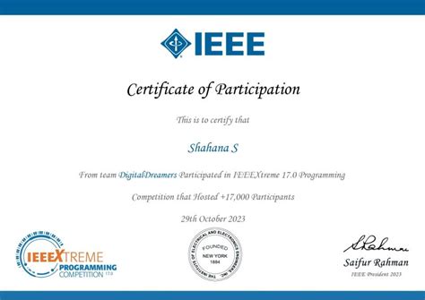shahana s on linkedin codingchamps ieeextreme