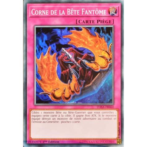 Carte Yu Gi Oh Dasa Fr060 Corne De La Bête Fantôme Super Rare Neuf Fr