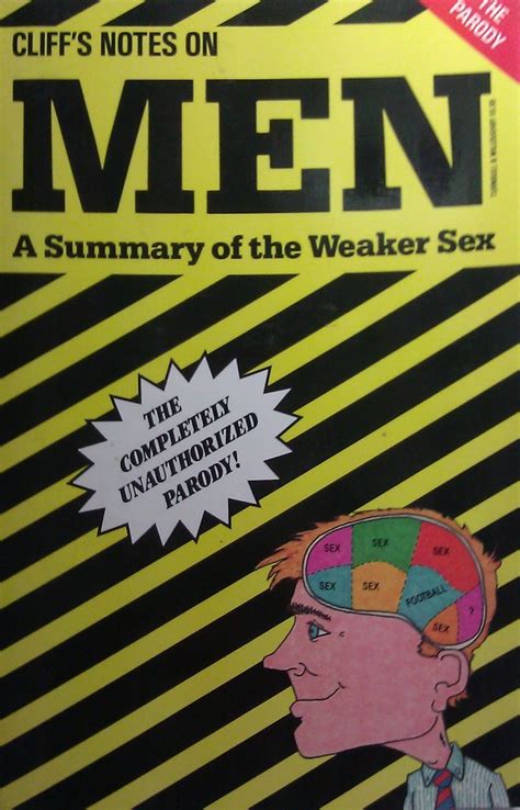 Cliffsnotes On Men Summary Of Weaker Sex Carey Tom 9780943084626