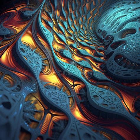 Texture Of Futuristic Bio Material On Black Background Depth Of Field