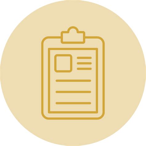 Clipboard Line Yellow Circle Icon 44105226 Vector Art At Vecteezy